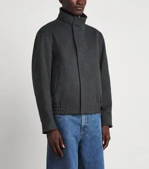 LARDINI Virgin Wool High Neck Jacket