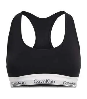 Calvin Klein Cotton-blend Icon Unlined Bralette - Black