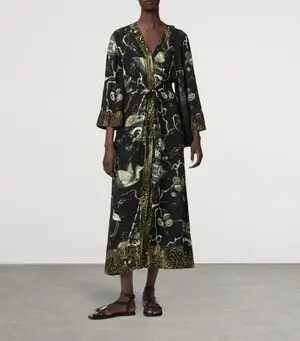 ALLSAINTS Printed Diana Midi Wrap Dress