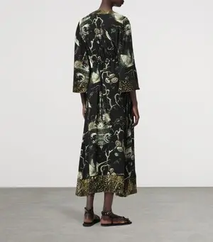 ALLSAINTS Printed Diana Midi Wrap Dress