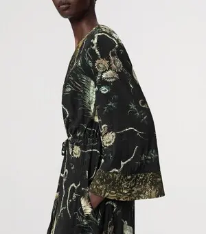 ALLSAINTS Printed Diana Midi Wrap Dress