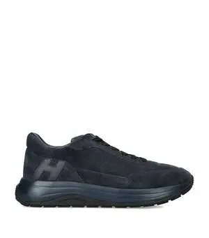 Hogan Suede Lace-up Sneakers - Navy