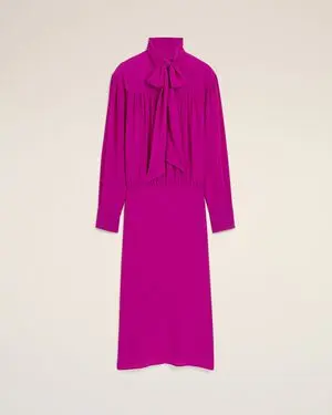 AMI Paris Silk-blend Midi Dress