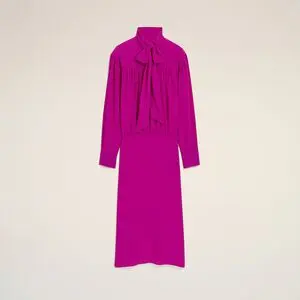 AMI Paris Silk-blend Midi Dress