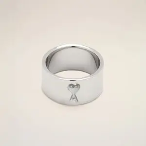 AMI Paris Brass Ring With De Coeur Motif