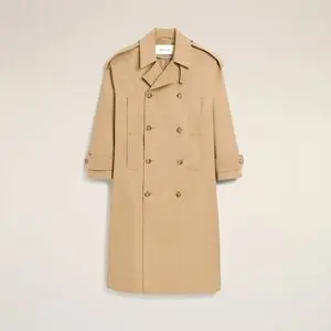AMI Paris Beige Cotton Trench Coat