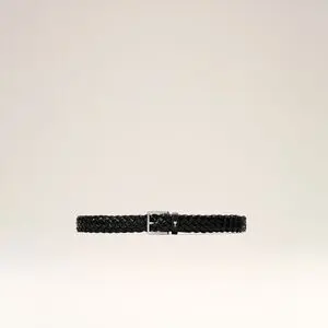 AMI Paris Braided Leather Belt