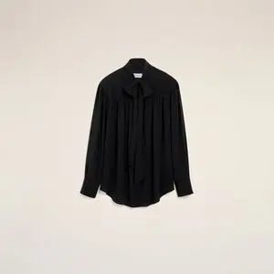 AMI Paris Lavallière Silk-blend Blouse