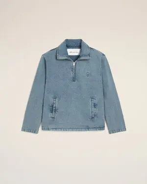 AMI Paris Cotton Vareuse With De Coeur Logo