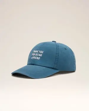 AMI Paris Embroidered Cotton Cap - Royal Blue Washed
