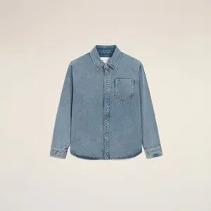AMI Paris Cotton Overshirt With De Coeur Logo