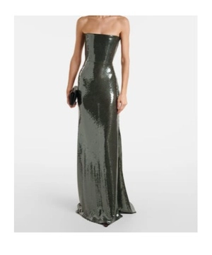 Alex Perry Sequined Corset Gown