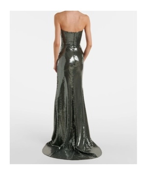 Alex Perry Sequined Corset Gown