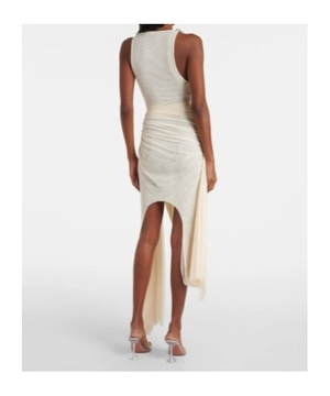 David Koma Embellished Draped Midi Dress