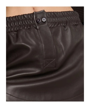 Attico Leather Miniskirt