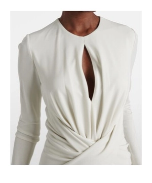 Elie Saab Gathered Cutout Jersey Gown