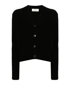 LISA YANG Long-sleeve V-neck Cardigan - Black