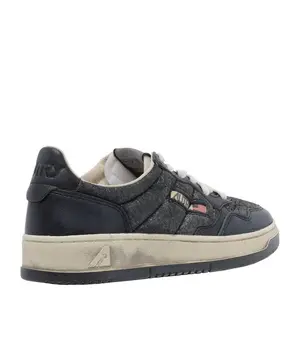 AUTRY Sup Vint Distressed-effect Panelled Sneakers