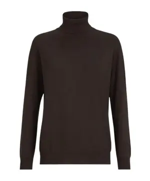 Brunello Cucinelli Cashmere Turtleneck Sweater With Monili Trim