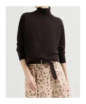 Brunello Cucinelli Cashmere Turtleneck Sweater With Monili Trim
