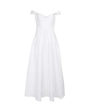 Brock Collection Tamiko Cotton-blend Maxi Dress - White