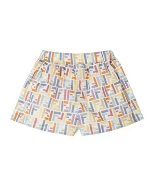 Fendi Multicolor Cotton Muslin Baby Shorts
