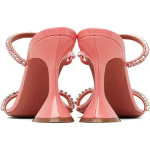 Amina Muaddi Gilda 95 High-heeled Sandals - Peach Pearly