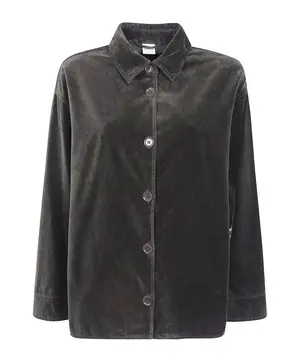 Aspesi Snap-button Long-sleeve Casual Jacket - Black