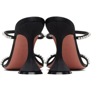 Amina Muaddi Gilda 95 Crystal Embellished Square Toe Sandals