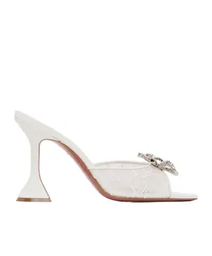 Amina Muaddi Rosie 95 Lace High-heeled Sandals - Ivory White