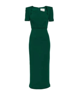Roland Mouret Moon Wool Midi Dress - Green