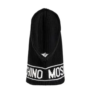 Moschino Intarsia Knit Balaclava - Black