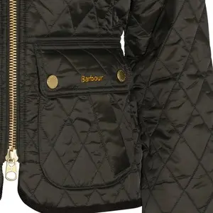 Barbour Quilted Jacket With Classic Collar - Green