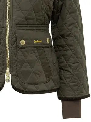 Barbour Quilted Jacket With Classic Collar - Green