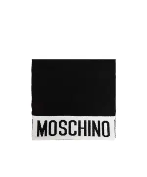 Moschino Intarsia Scarf - Black