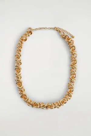 Cos Knotted Chain Necklace - Gold