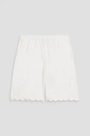 THE GARMENT Scalloped Cotton Poplin Shorts