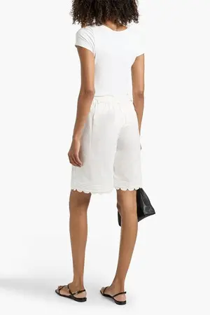 THE GARMENT Scalloped Cotton Poplin Shorts