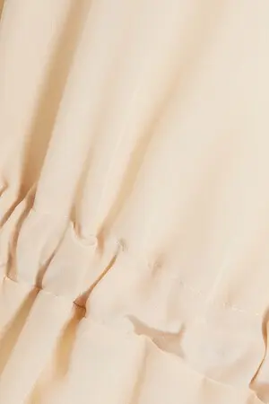 Red Valentino Silk Crepe De Chine Top With Grosgrain Trims