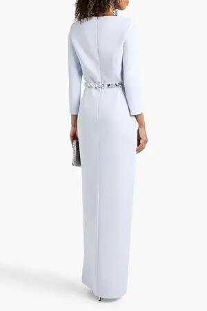 Safiyaa Mahir Embellished Draped Crepe Gown