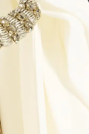 Alexander McQueen Cutout Embellished Crepe Gown