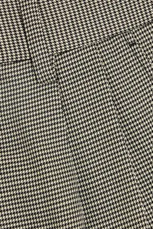 ANINE BING Carrie Pleated Houndstooth Woolblend Straightleg Pants