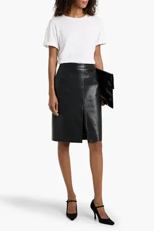 ANINE BING Tyra Leatherblend Skirt
