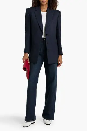 ANINE BING Declan Pinstriped Woolblend Twill Blazer