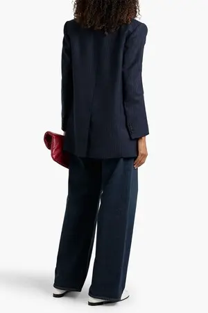 ANINE BING Declan Pinstriped Woolblend Twill Blazer