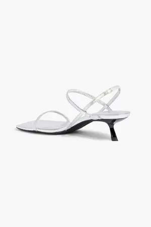 ANINE BING Hilda Metallic Leather Slingback Sandals