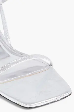 ANINE BING Hilda Metallic Leather Slingback Sandals