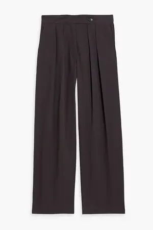 Dries Van Noten Pleated Cotton Poplin Wide-leg Pants