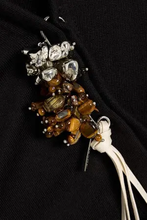 Dries Van Noten Embellished Cotton Sweater