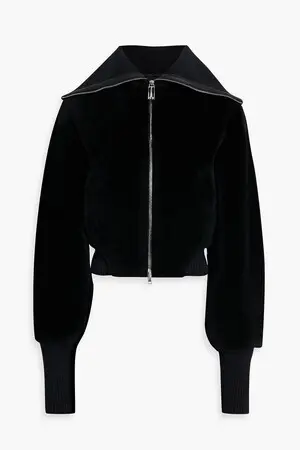 Victoria Beckham Leathertrimmed Shearling Jacket